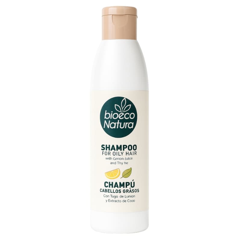 Shampooing 100% Naturel pour Cheveux Gras au Citron -BioEco